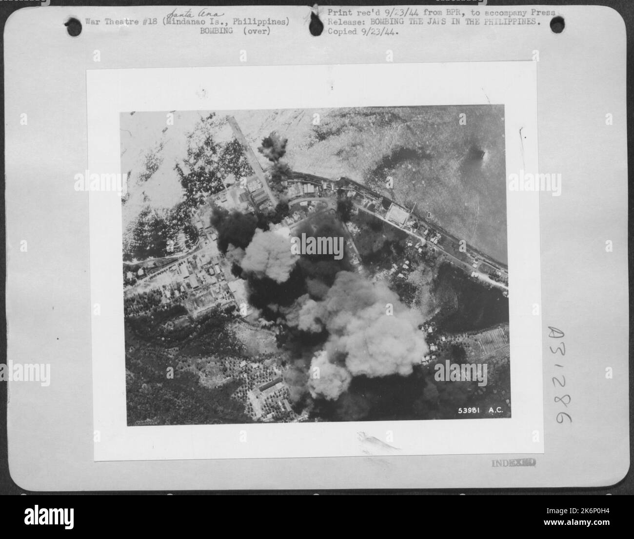 BOMBING THE JAPS IN THE PHILIPPINES-At Santa Ana, near Davao ...