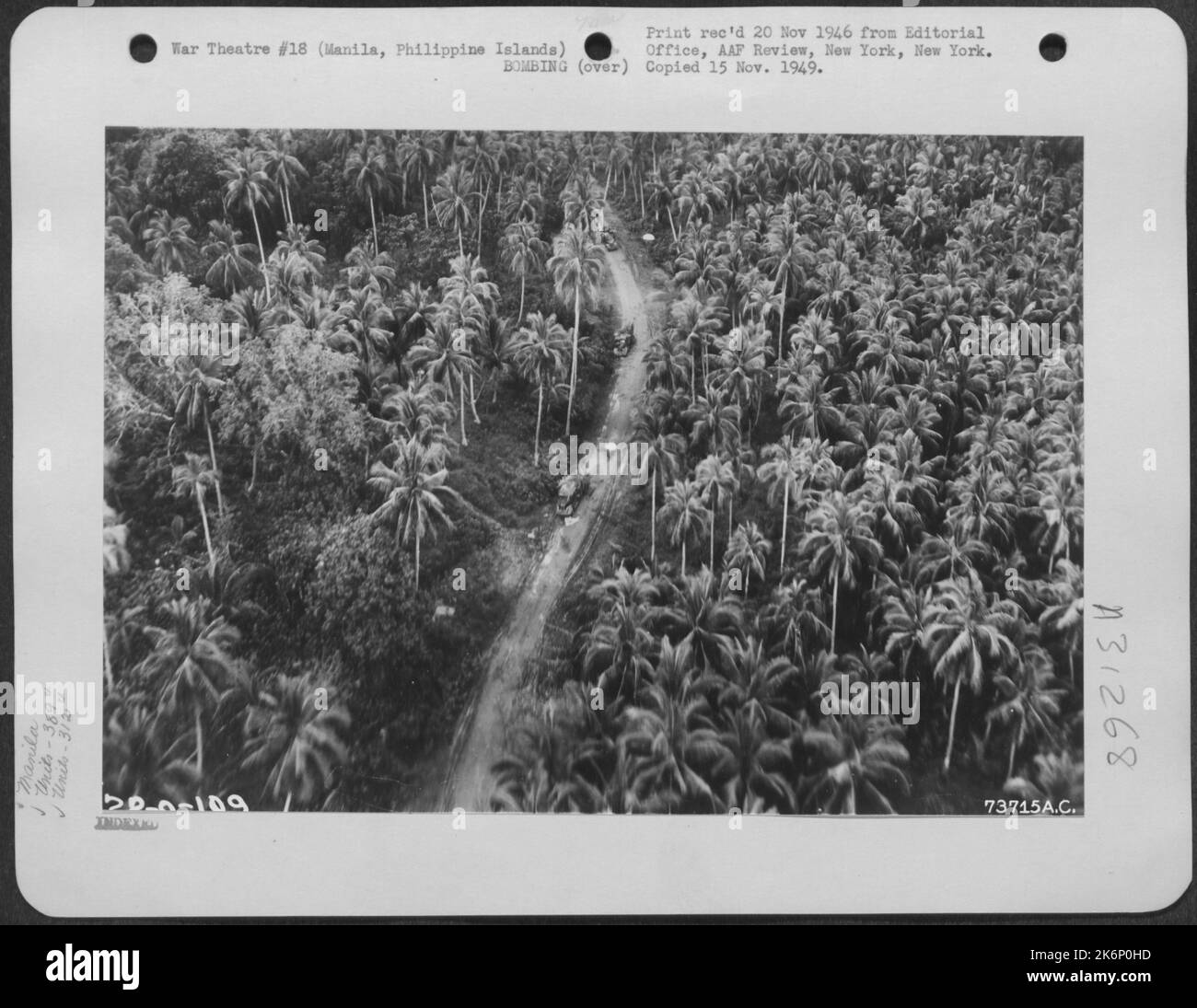 Parachute bombs dropped by the 389th Bomb Squadron, 312th Bomb Group ...