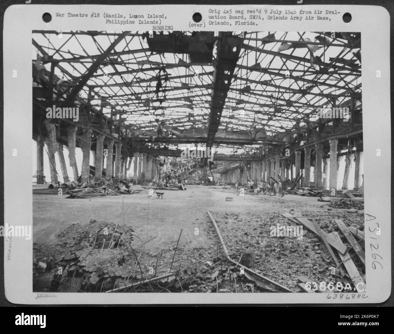An interior view of Pier #7, Manila Harbor. This largest pier in the ...