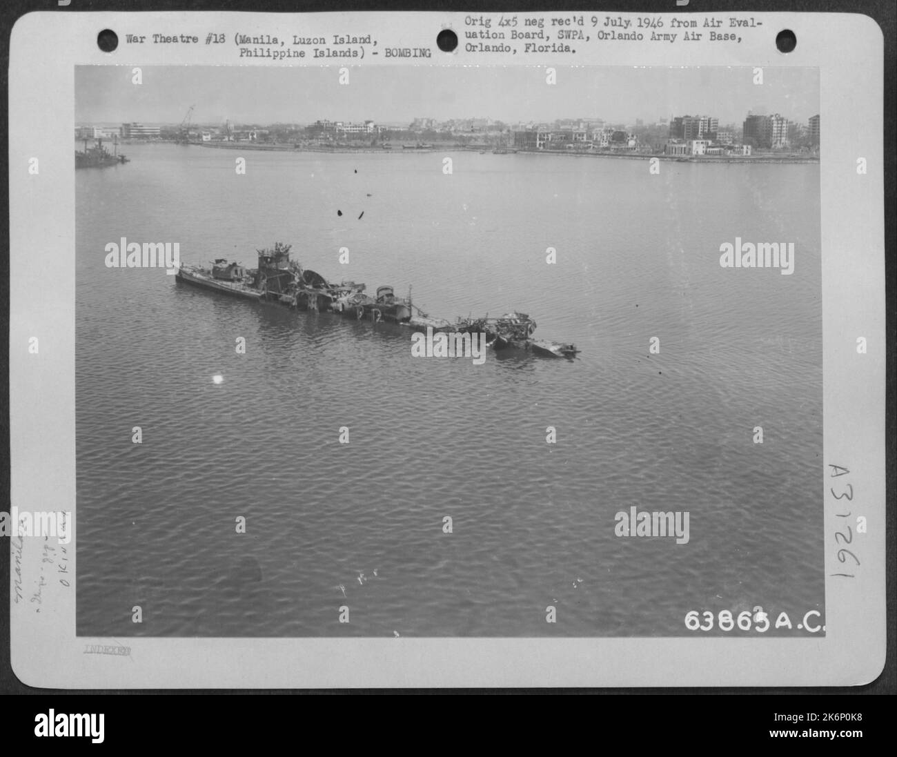 Manila Harbor, Asashio Kagero class destroyer sunk as a result of ...