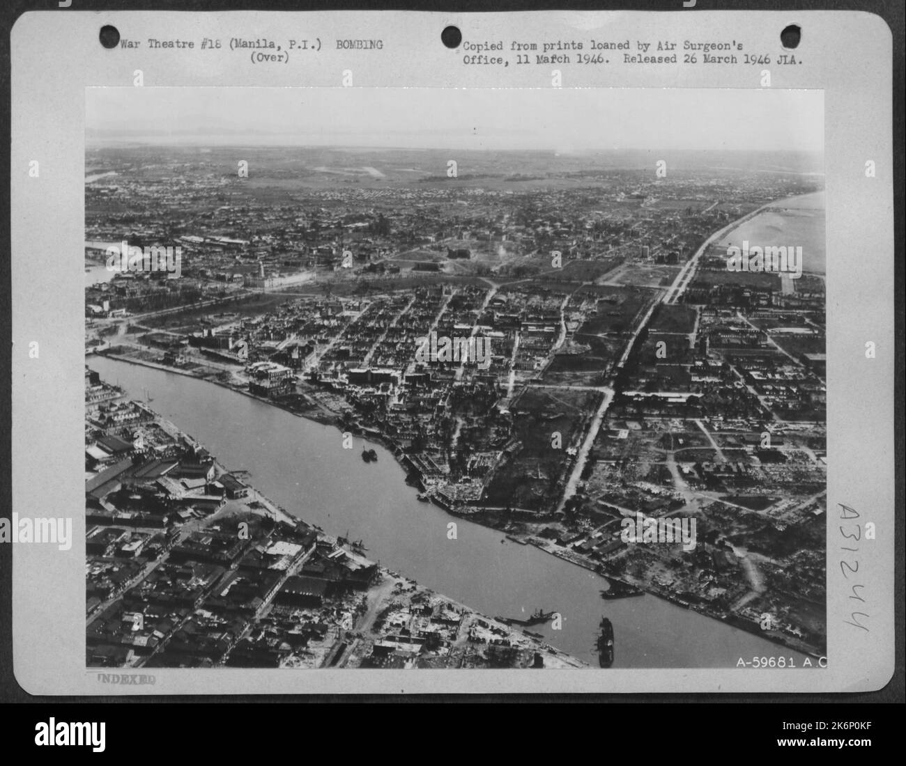 Bomb damage in Manila, Philippine Islands, Feb. 1945. Intramuras ...