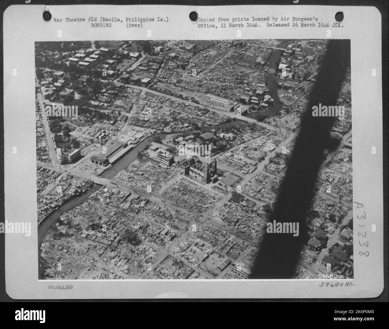 Bomb damage in Manila, Philippine Islands, Feb. 1945 Stock Photo - Alamy