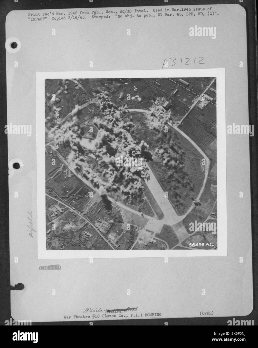 Neilson Field, Luzon Island, P.I. is blanketed under parafrags, as once ...