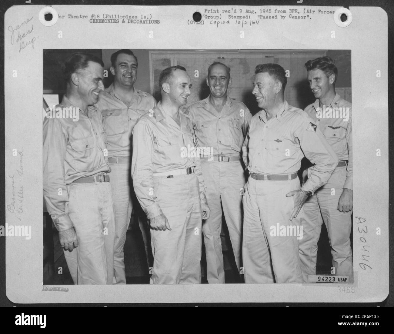 Planners Of The Air War Against Japan, Smile Appreciatively As Brig ...