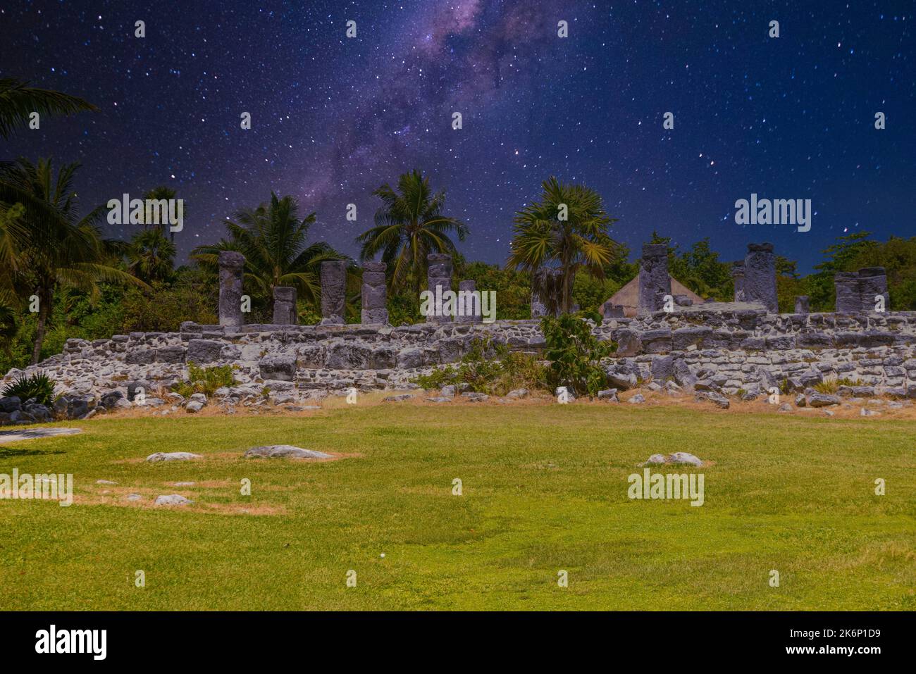 Ancient ruins of Maya in El Rey Archaeological Zone near Cancun ...