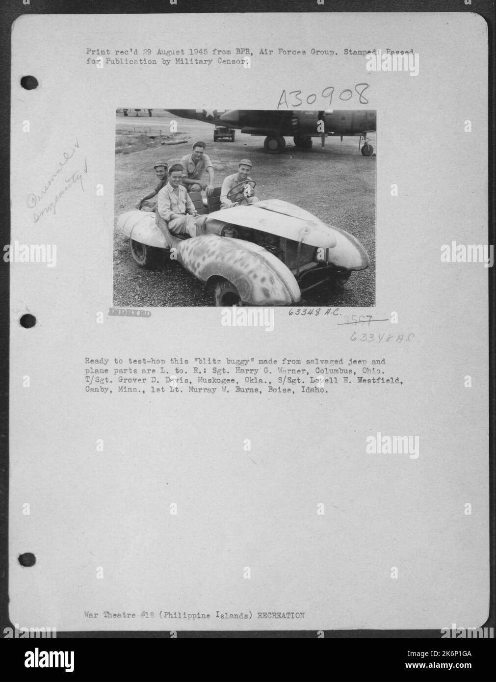 Ready to test-hop this "blitz buggy" made from salvaged jeep and plane ...