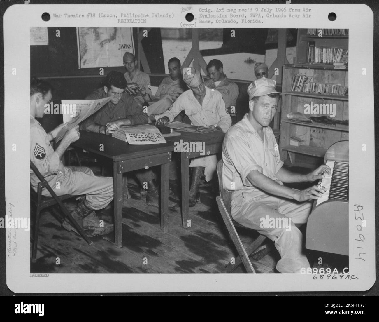 Enlisted men take advantage of the facilities provided for their ...