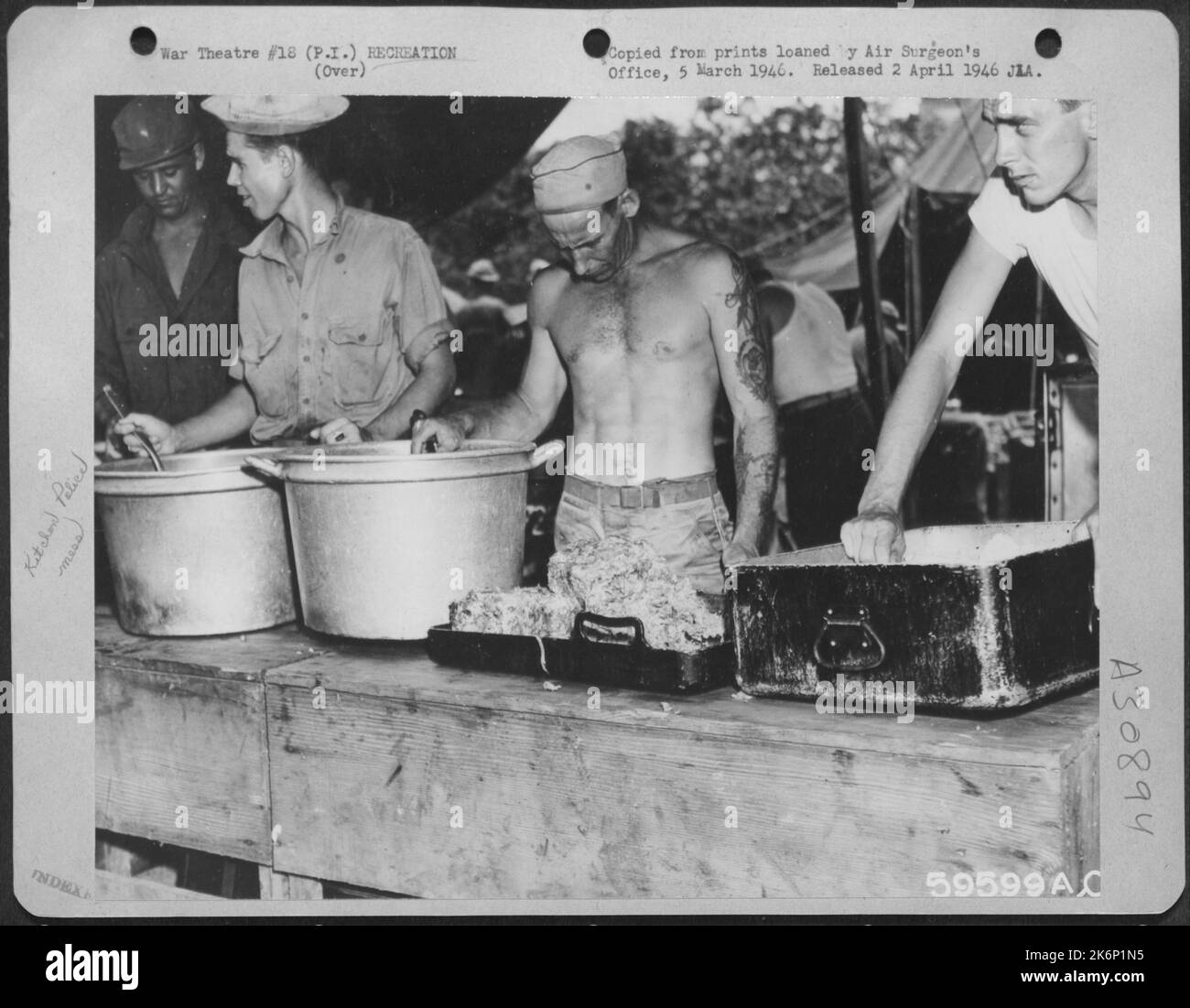 GI chow ready to be dished out at this Air Force field kitchen in ...