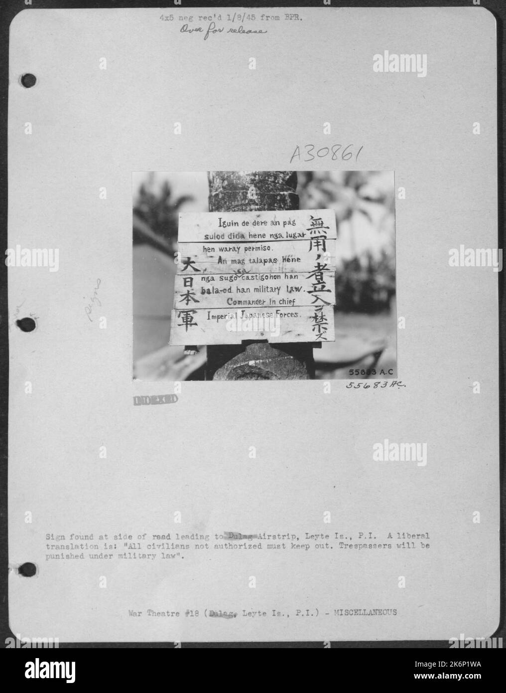 Military road sign Black and White Stock Photos & Images - Alamy