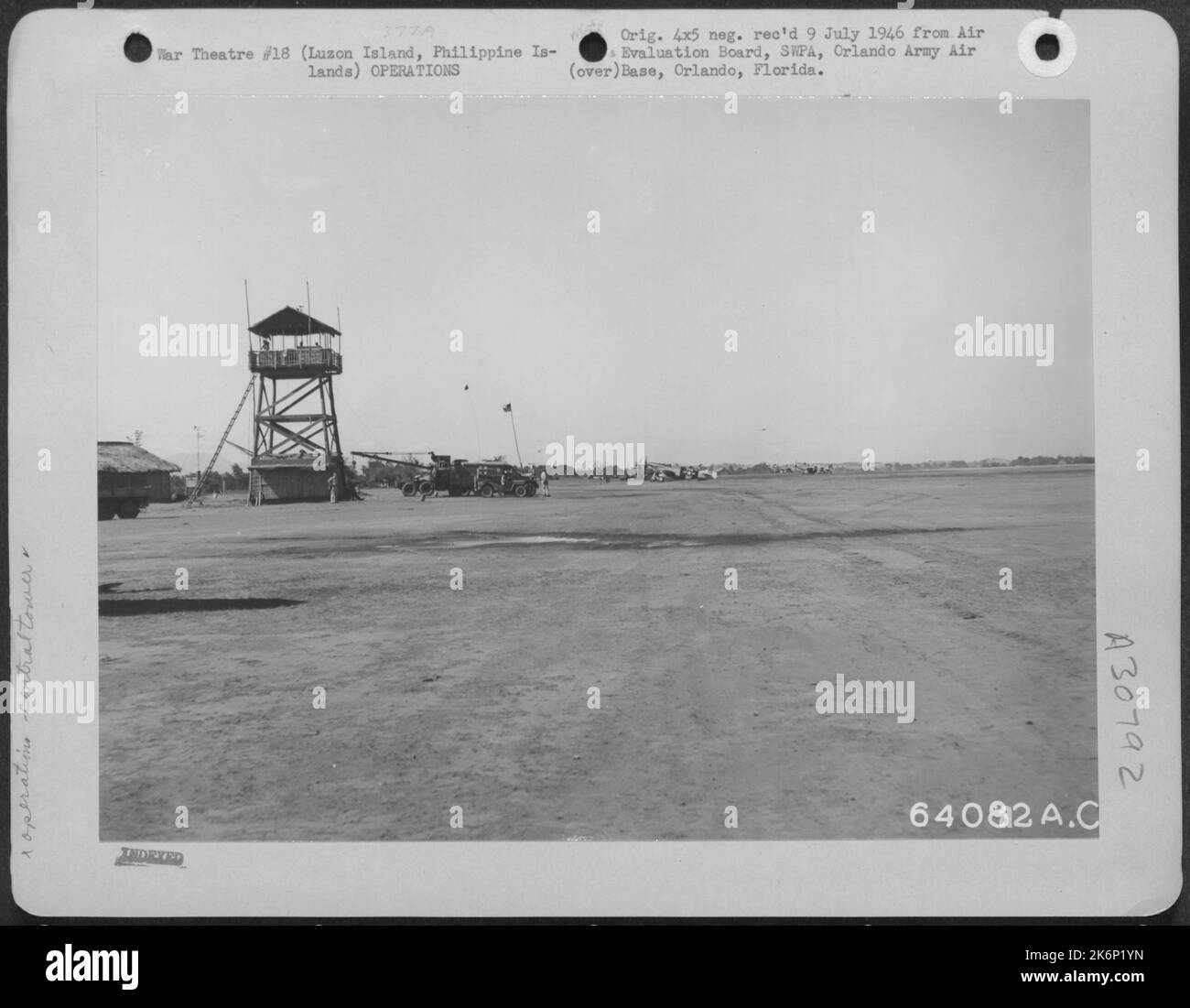 Crash truck and ambulance stand by at Control Tower on Lacag Airstrip ...