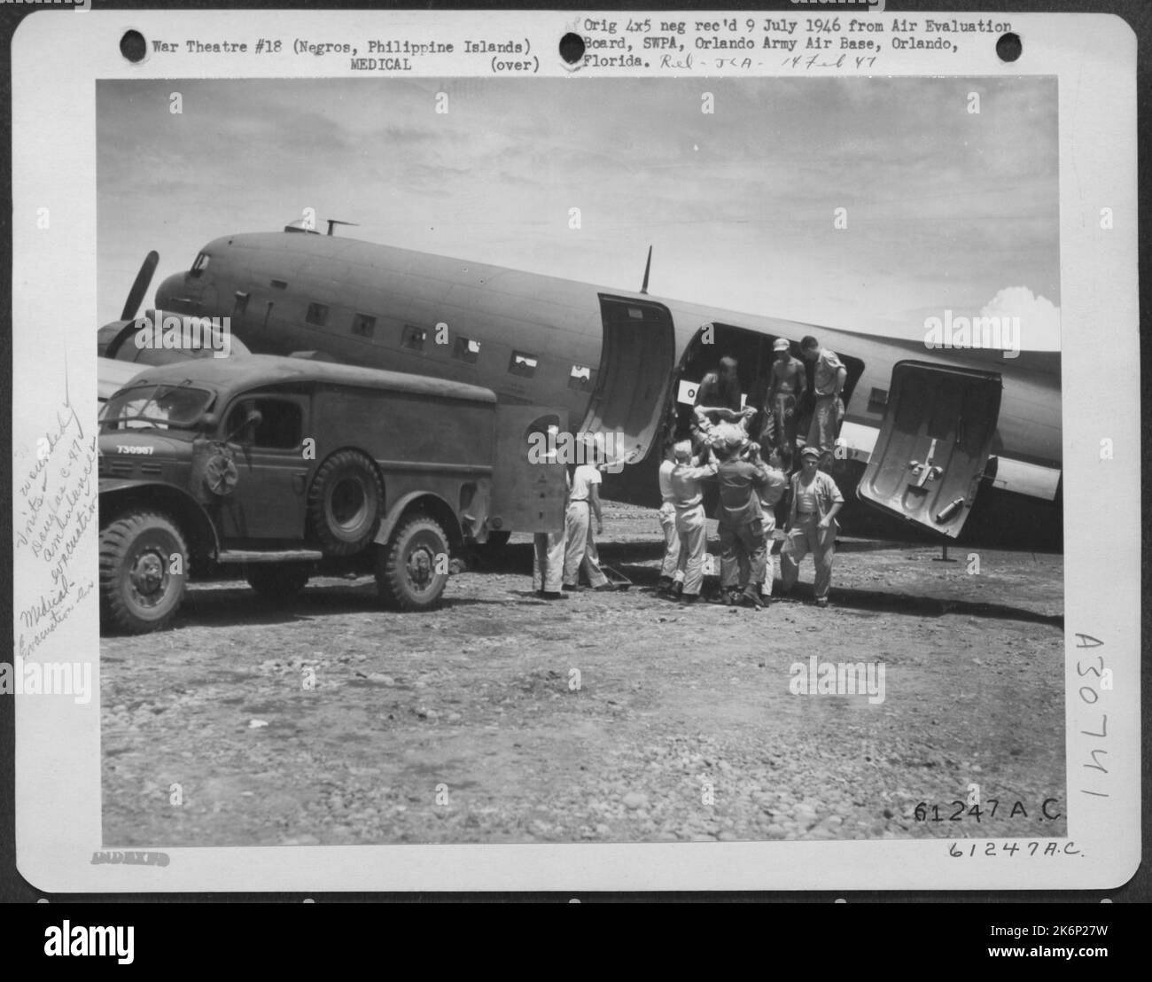 An ambulance of the 37th Field Hospital brought this patient to the ...