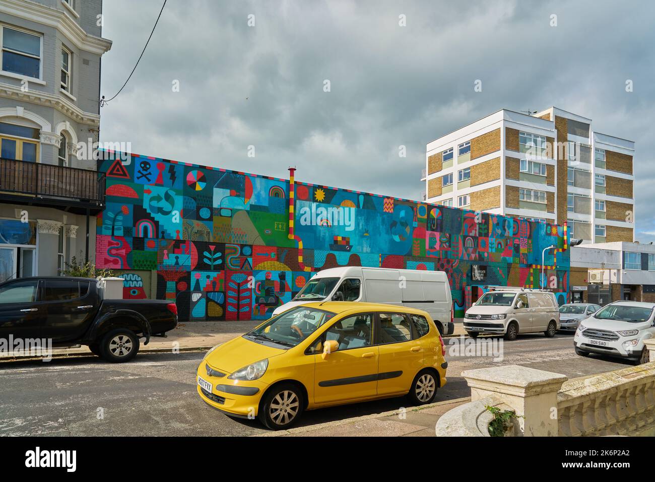 Margate, UK - October 5 2022 - Large scale mural by artist David ...