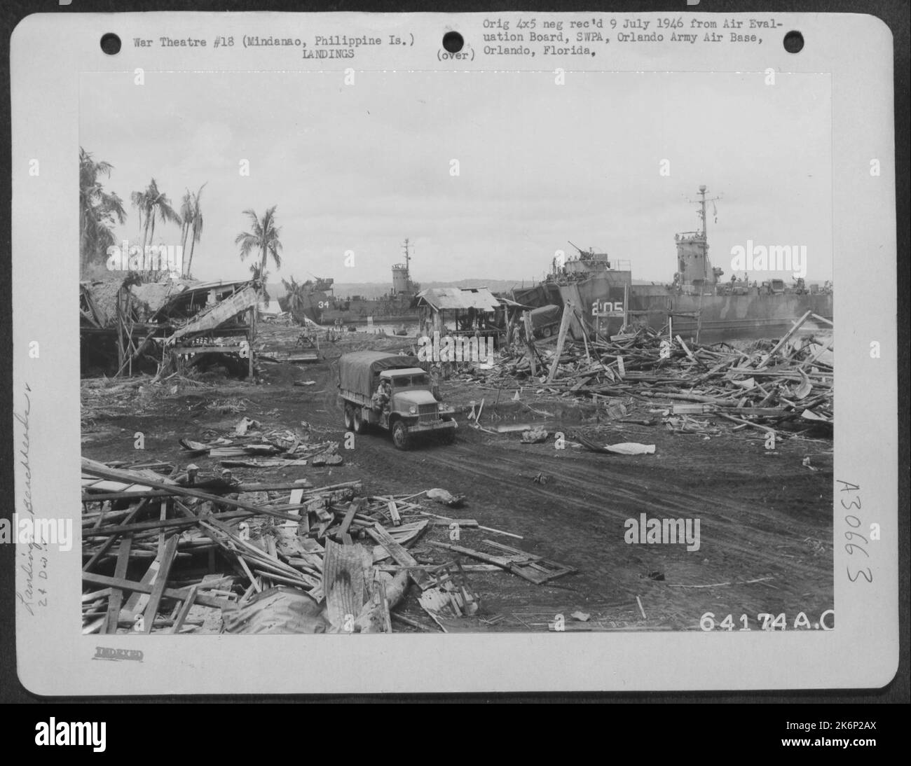 17 April 1945-Mindanao, Philippine Islands. H-Hour of "R" Day for the ...