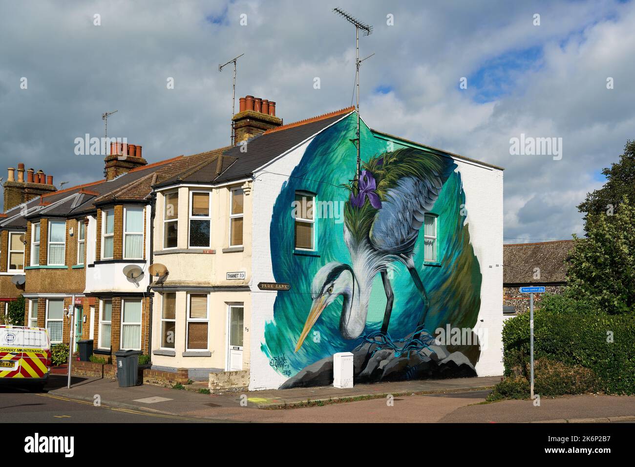 Margate, UK - October 5 2022 - Large scale mural by artist Faunagraphic ...