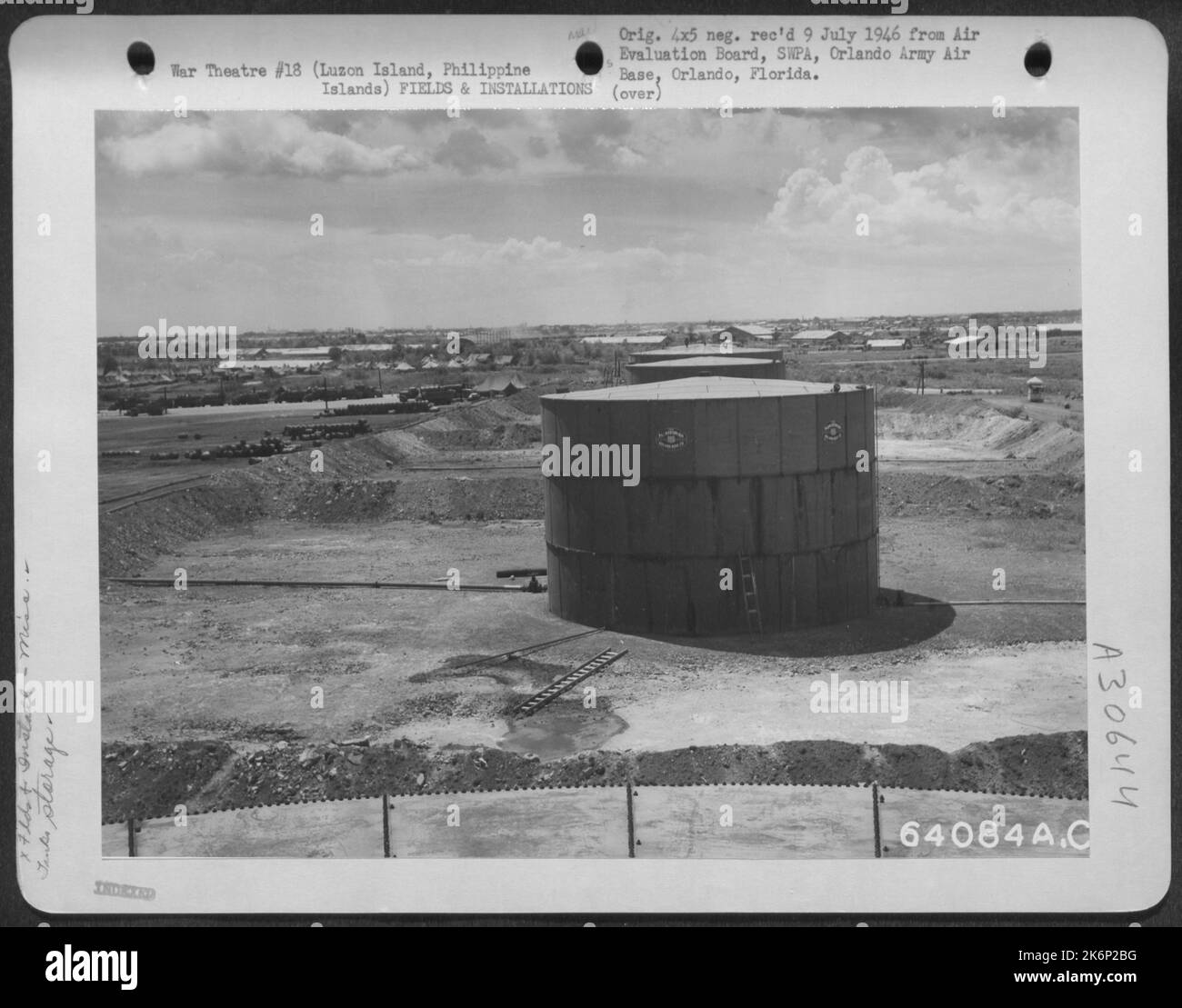 Gasoline bulk plant near Neilson Field, Luzon Island, Philippine ...