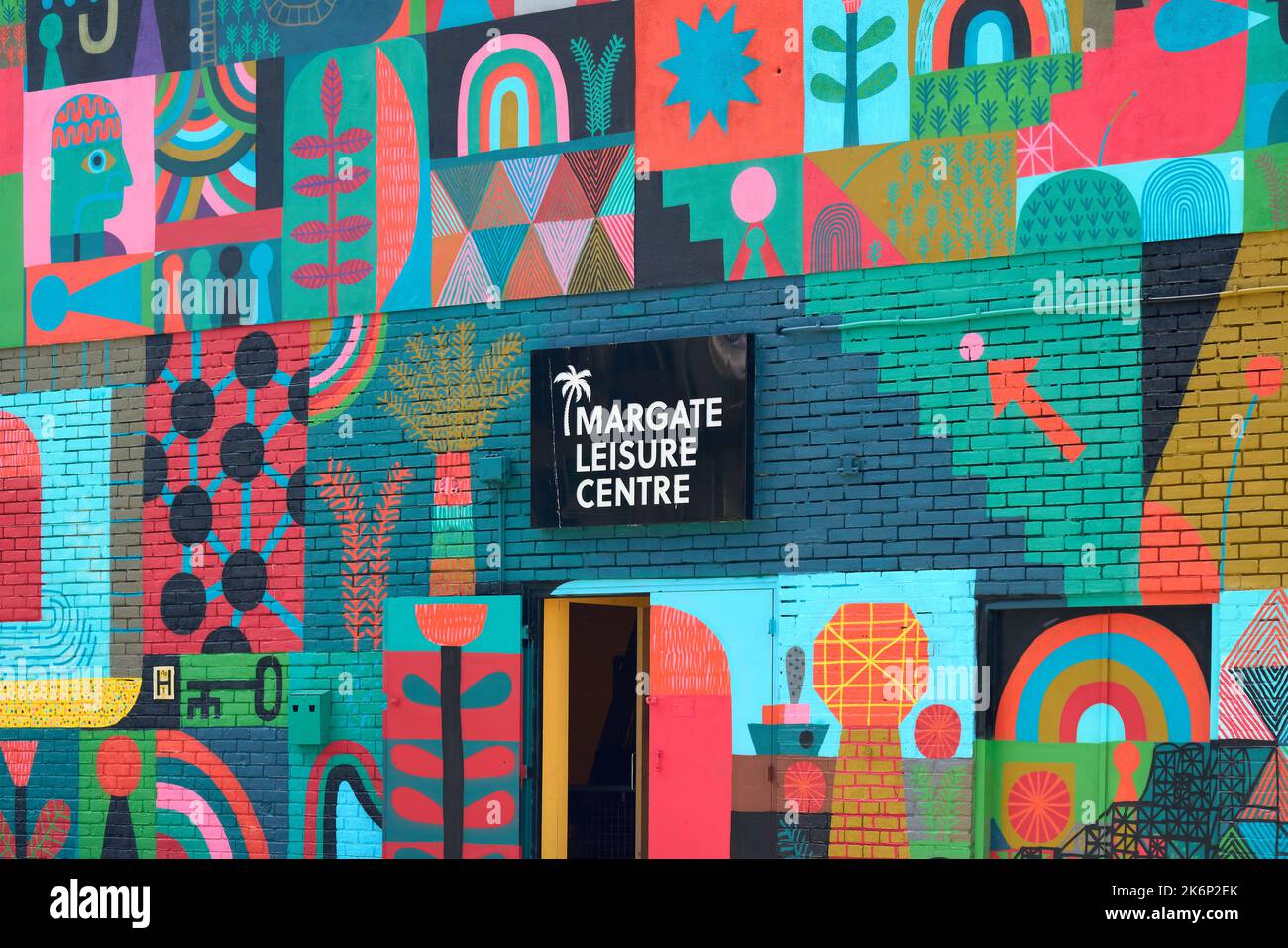 Margate, UK - October 5 2022 - Large scale mural by artist David ...