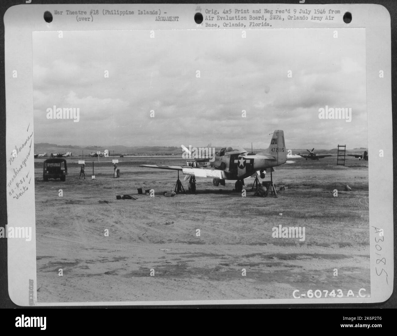 "Bore-Sighting" Machine Guns In A P-51 "Mustang" Of The 41St Fighter ...