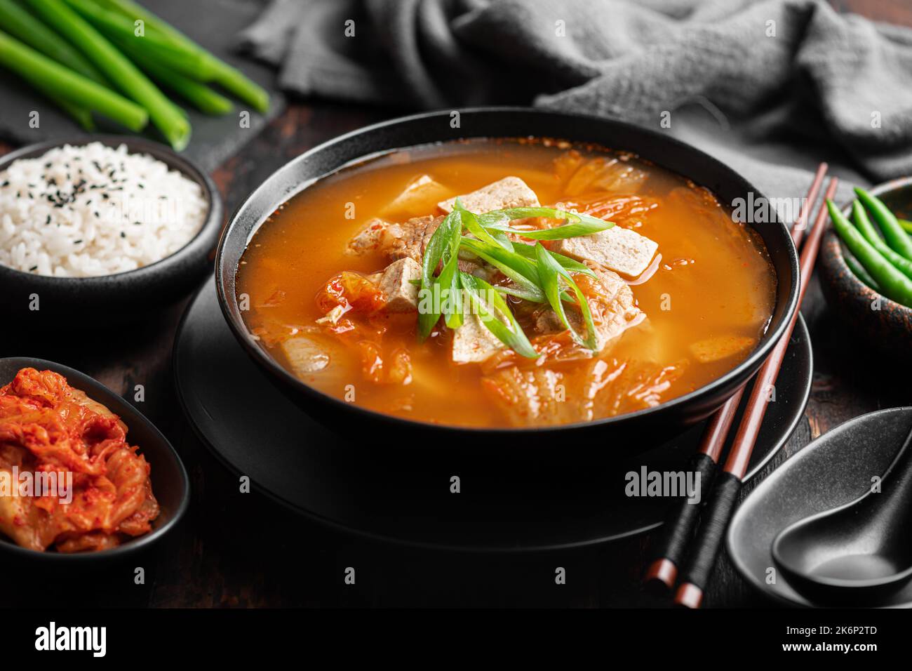 kimchi soup with tofu Stock Photo - Alamy