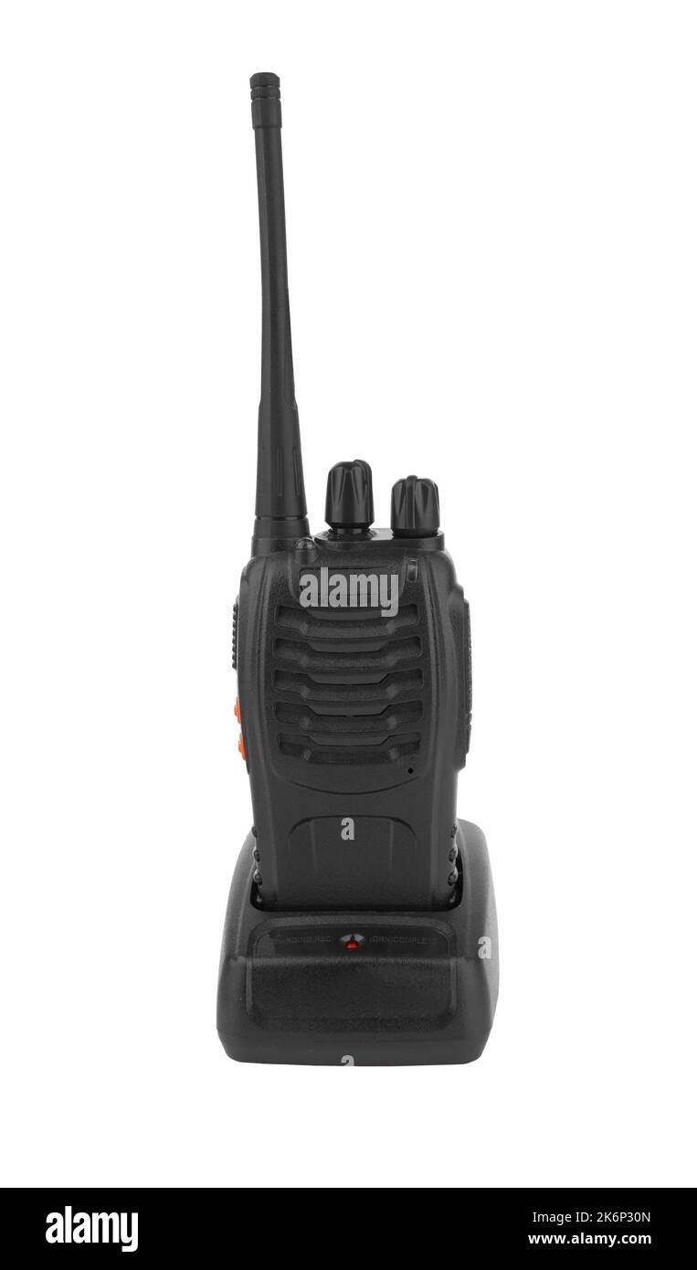 Radio communication device isolated on white background Stock Photo - Alamy