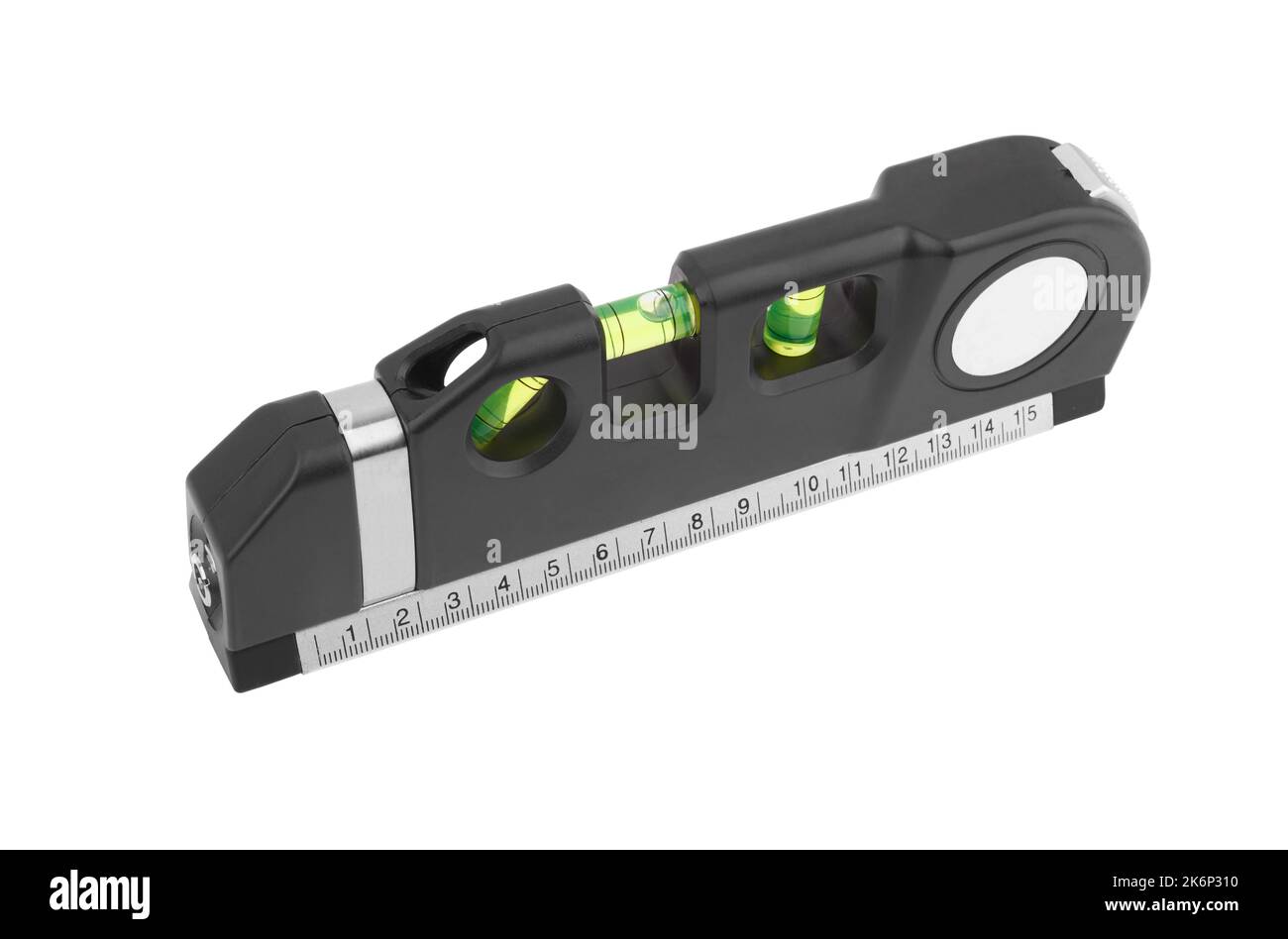 Black building level isolated on a white background Stock Photo - Alamy