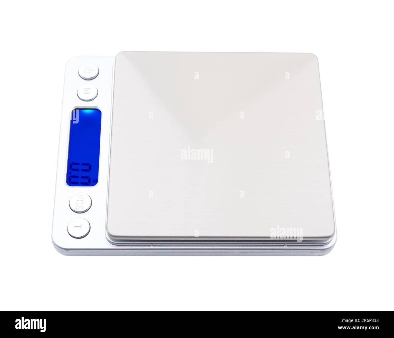 Portable electronic scale isolated on a white background Stock Photo ...