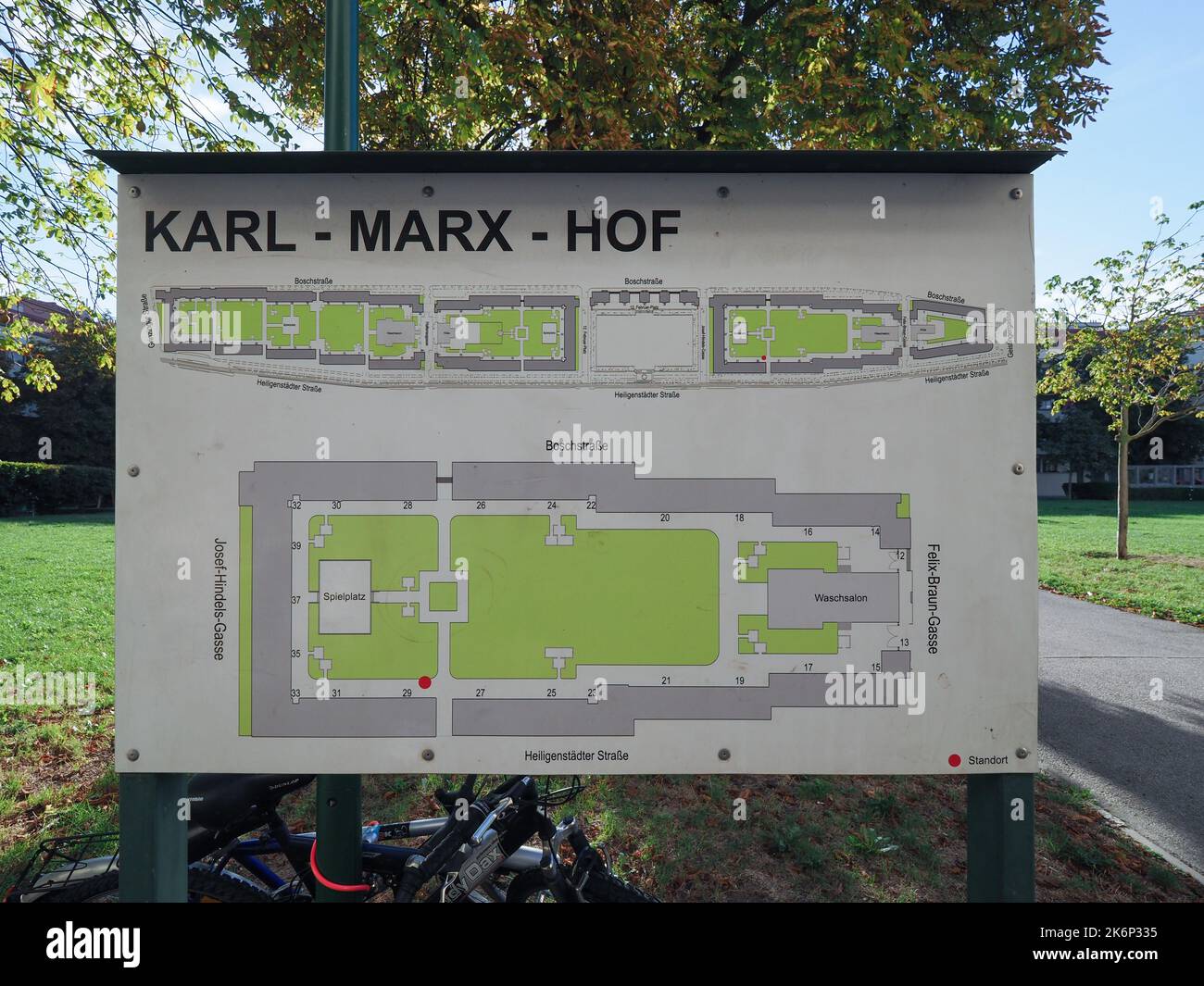 VIENNA, AUSTRIA - CIRCA SEPTEMBER 2022: Karl Marx Hof housing complex ...