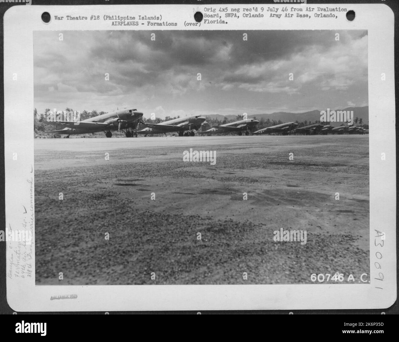 Douglas C-47S Lined Up At Lingayen Air Strip Awaiting Cargo. These Are ...