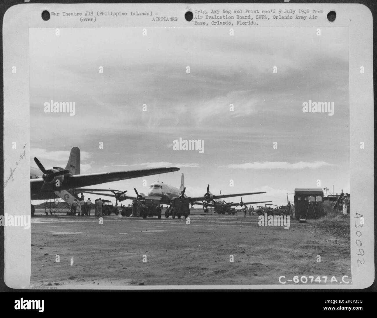 Transient Aircraft Lined Up At Nichols Field In The Philippine Islands ...