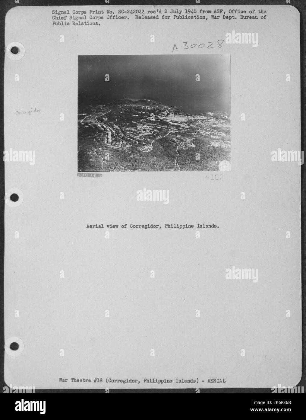 Aerial View Of Corregidor, Philippine Islands Stock Photo - Alamy