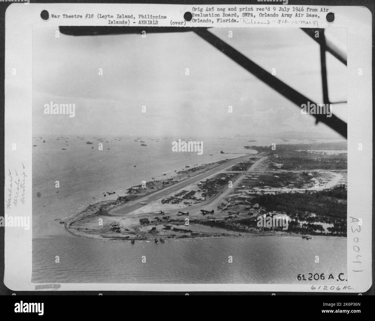 An Aerial View Of Tacloban Airstrip, Leyte, Philippine Islands. In The ...