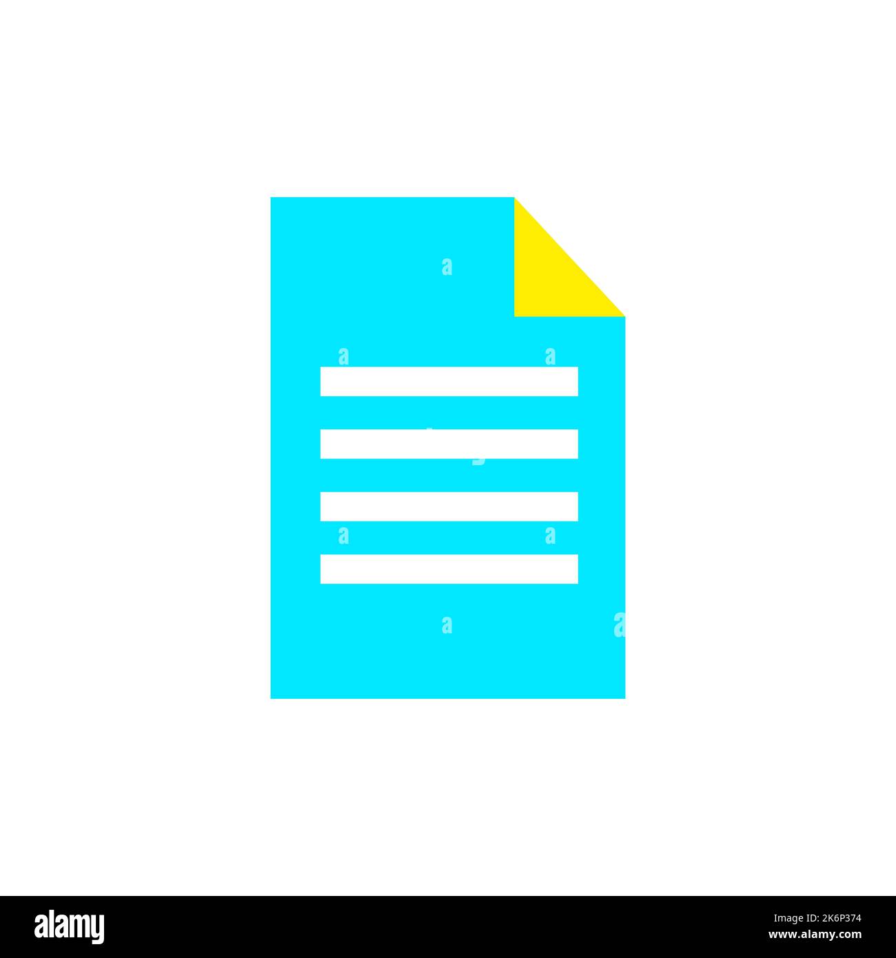 Paper Document Icon Vector Template Simple Concept Flat Style Stock ...