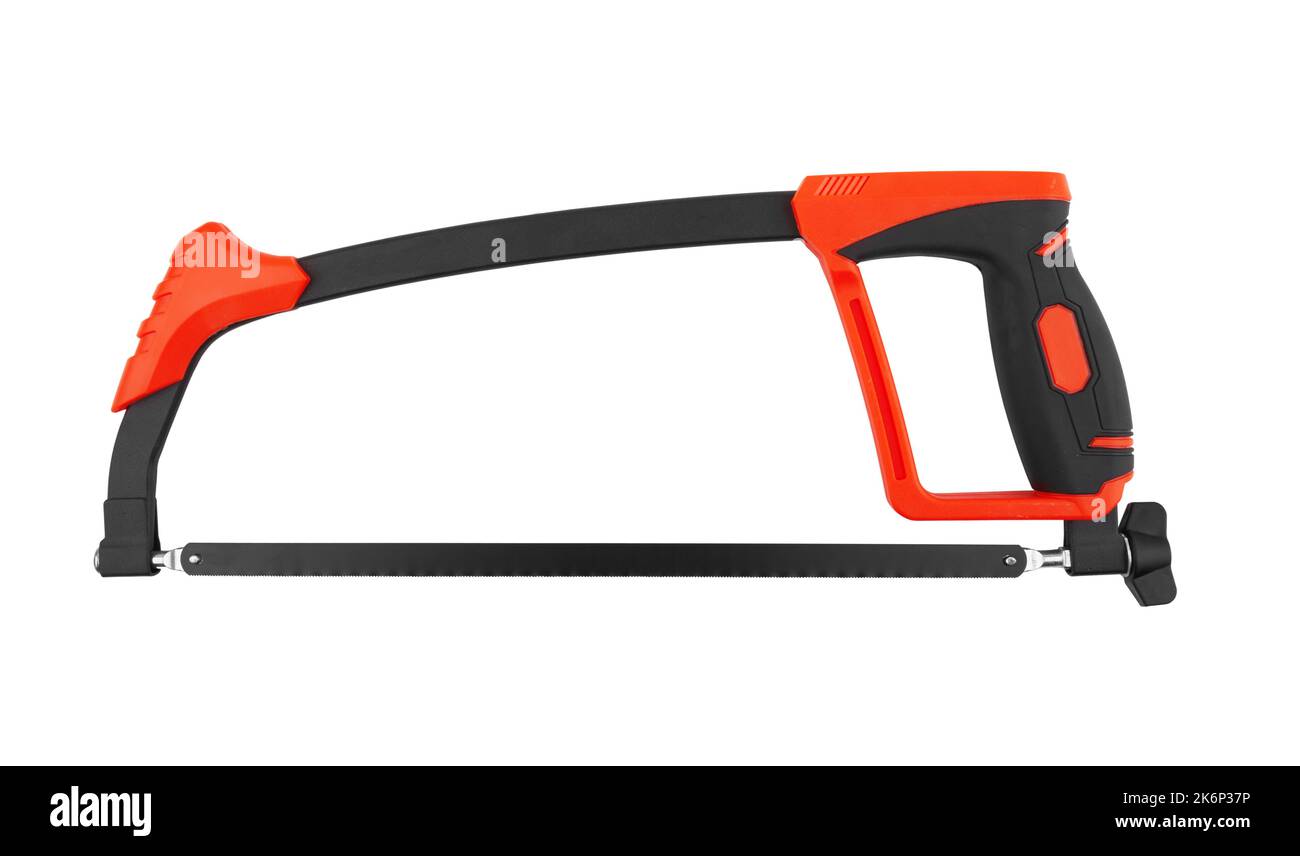 Hacksaw for metal on a white background Stock Photo - Alamy