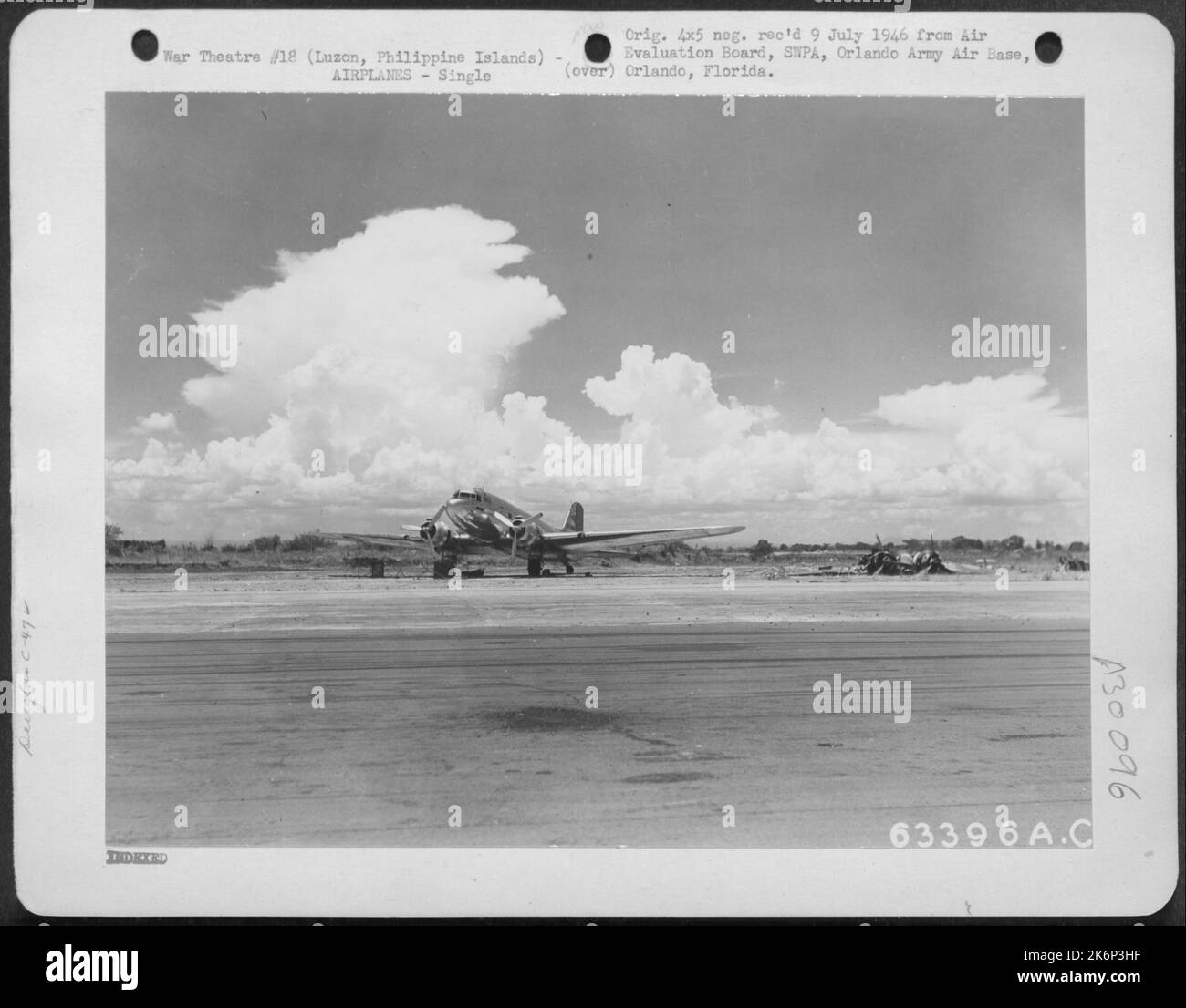 Cloud formation over Nichols Field during 3 May 1945, at 1400 hours ...