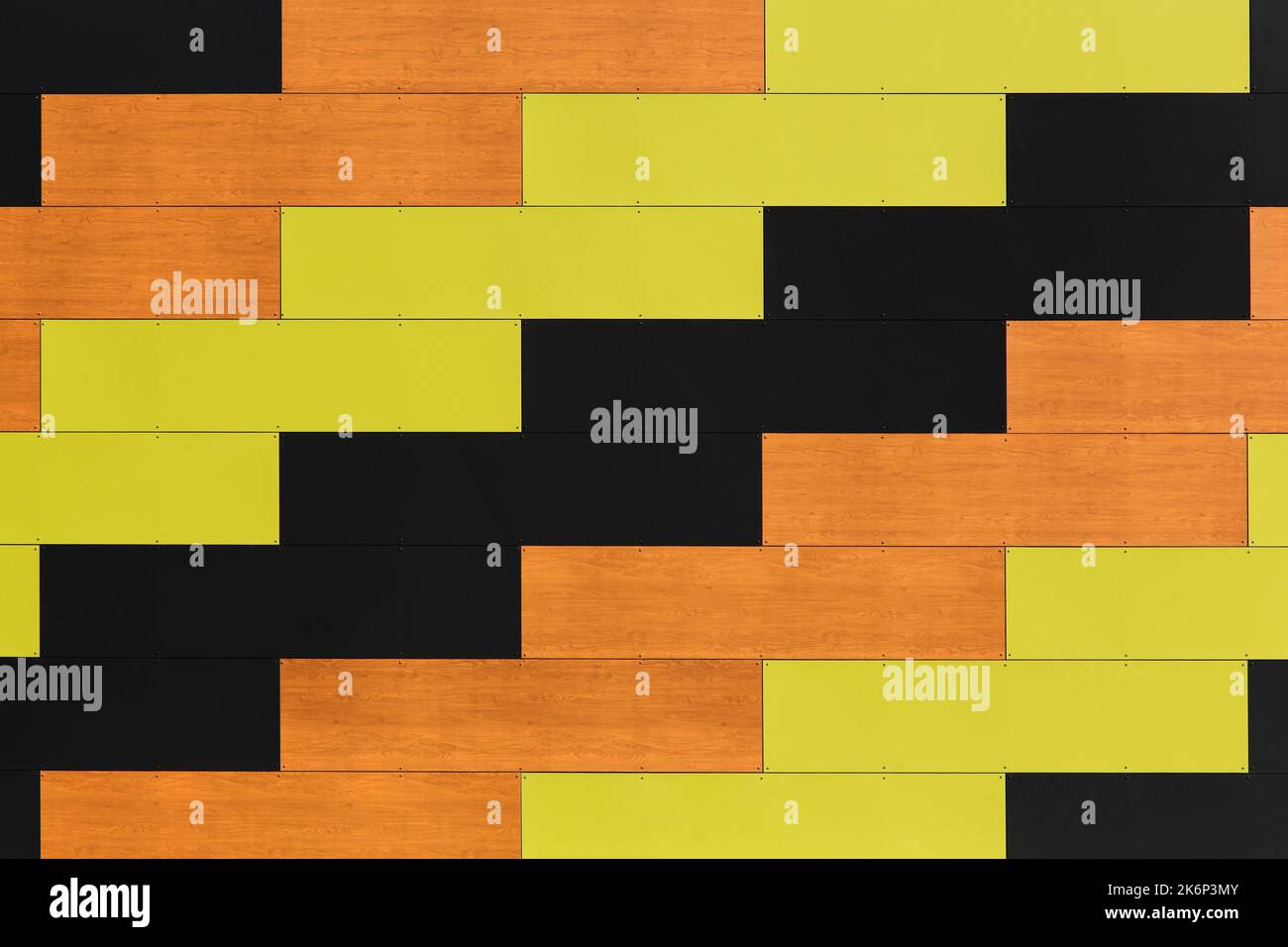 Colored wooden pattern on a facade Stock Photo - Alamy