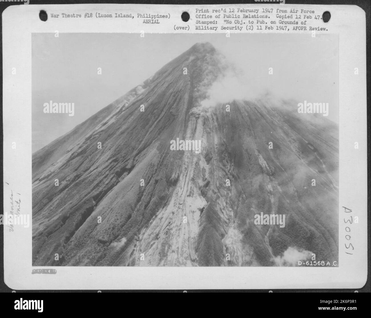 MAYON VOLCANO ERUPTS. This series of photographs, taken from a Douglas ...