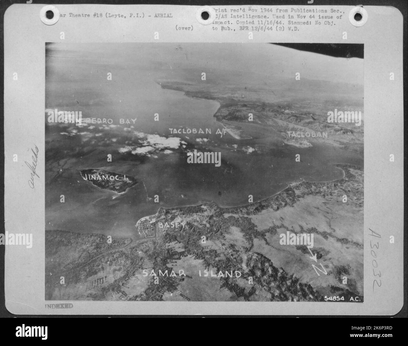 Landing area at Leyte (Philippine Island) was photographed 14 to 16 ...