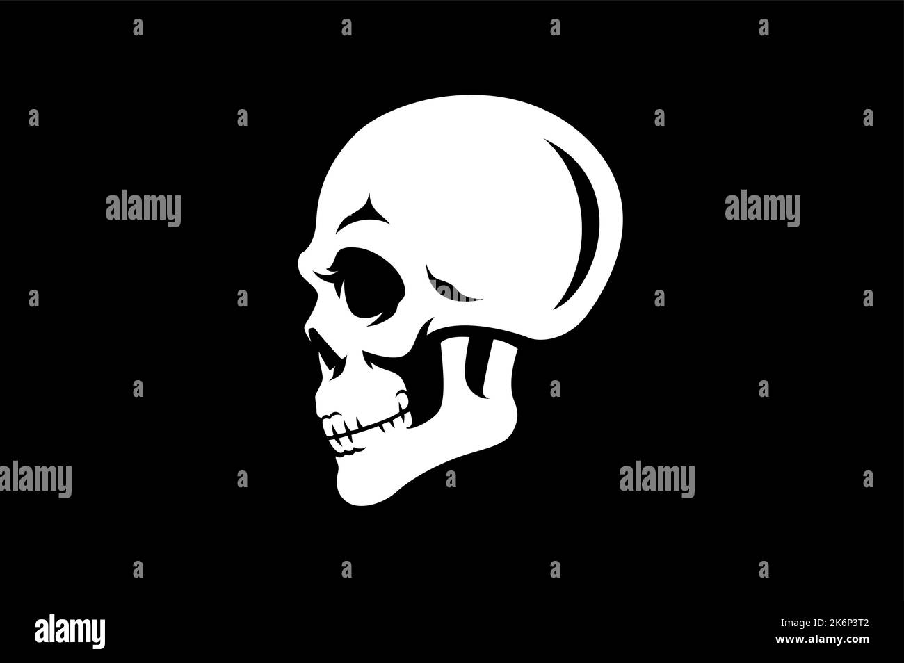 Side View of Simple Skull Stock Vector Image & Art - Alamy