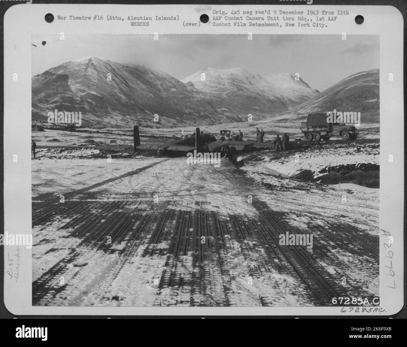 On 13 November 1943, A North Americna B-25 Skidded While Landing On The ...