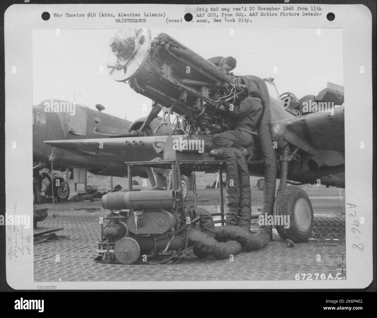 Mechanics Of The 400Th Air Base Squadron At Alexai Point Airbase, Attu ...