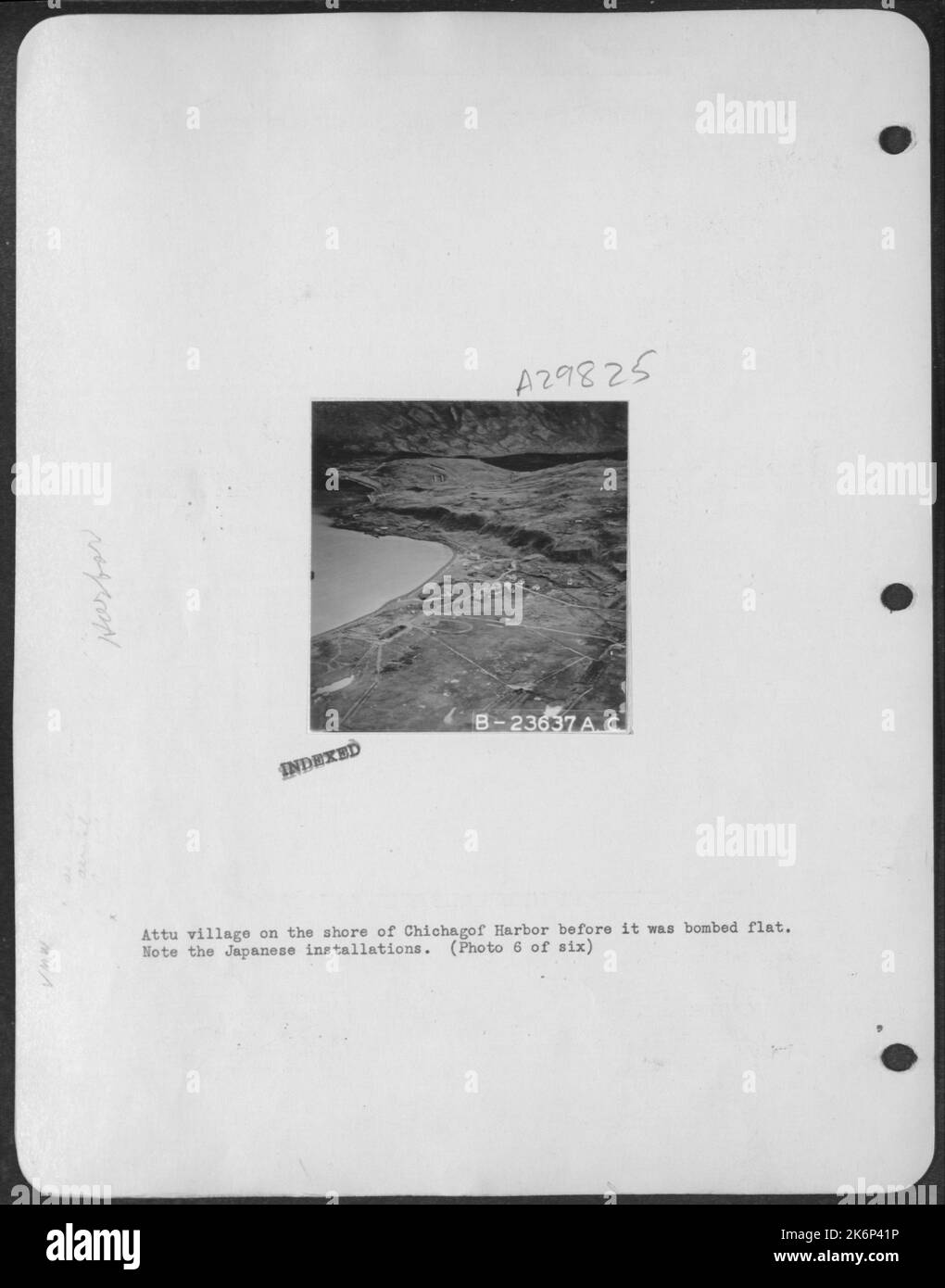 Attu village on the shore of Chichagof Harbor before it was bombed flat ...