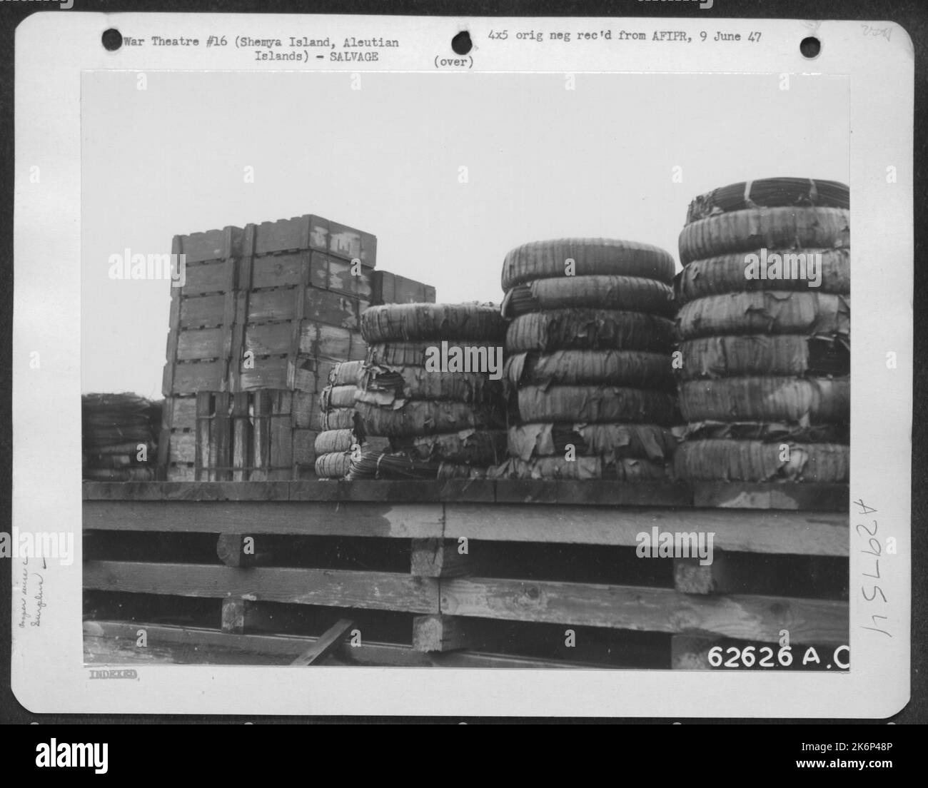 Surplus copper wire deteriorating on Shemya Island, Aleutian Islands ...