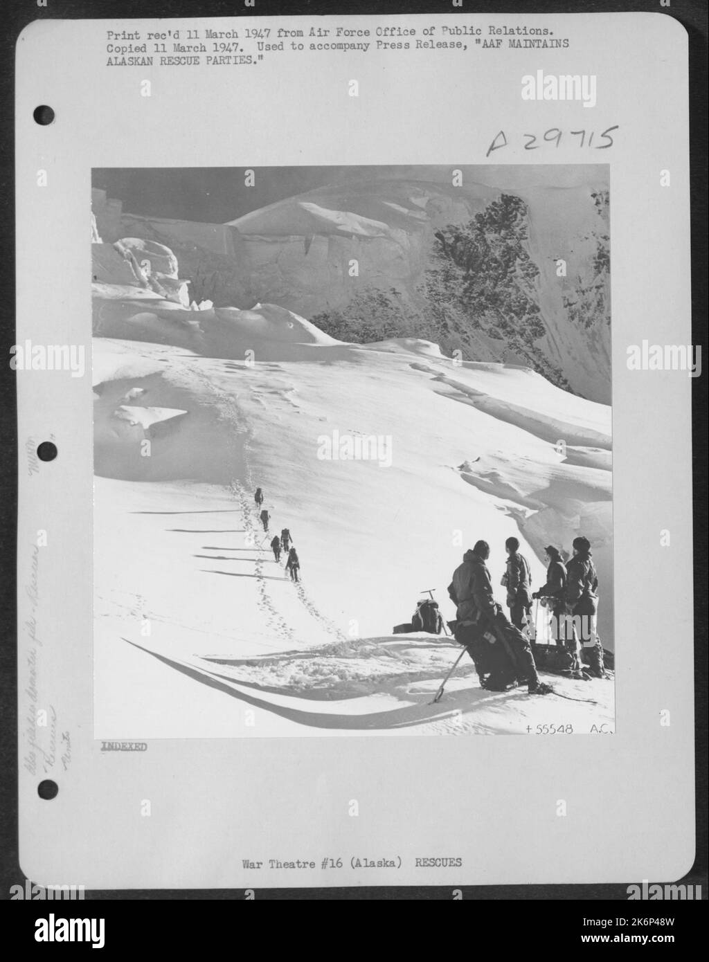 AAF MAINTAINS ALASKAN RESCUE PARTIES. FORT RICHARDSON, ALASKA. Reaching ...