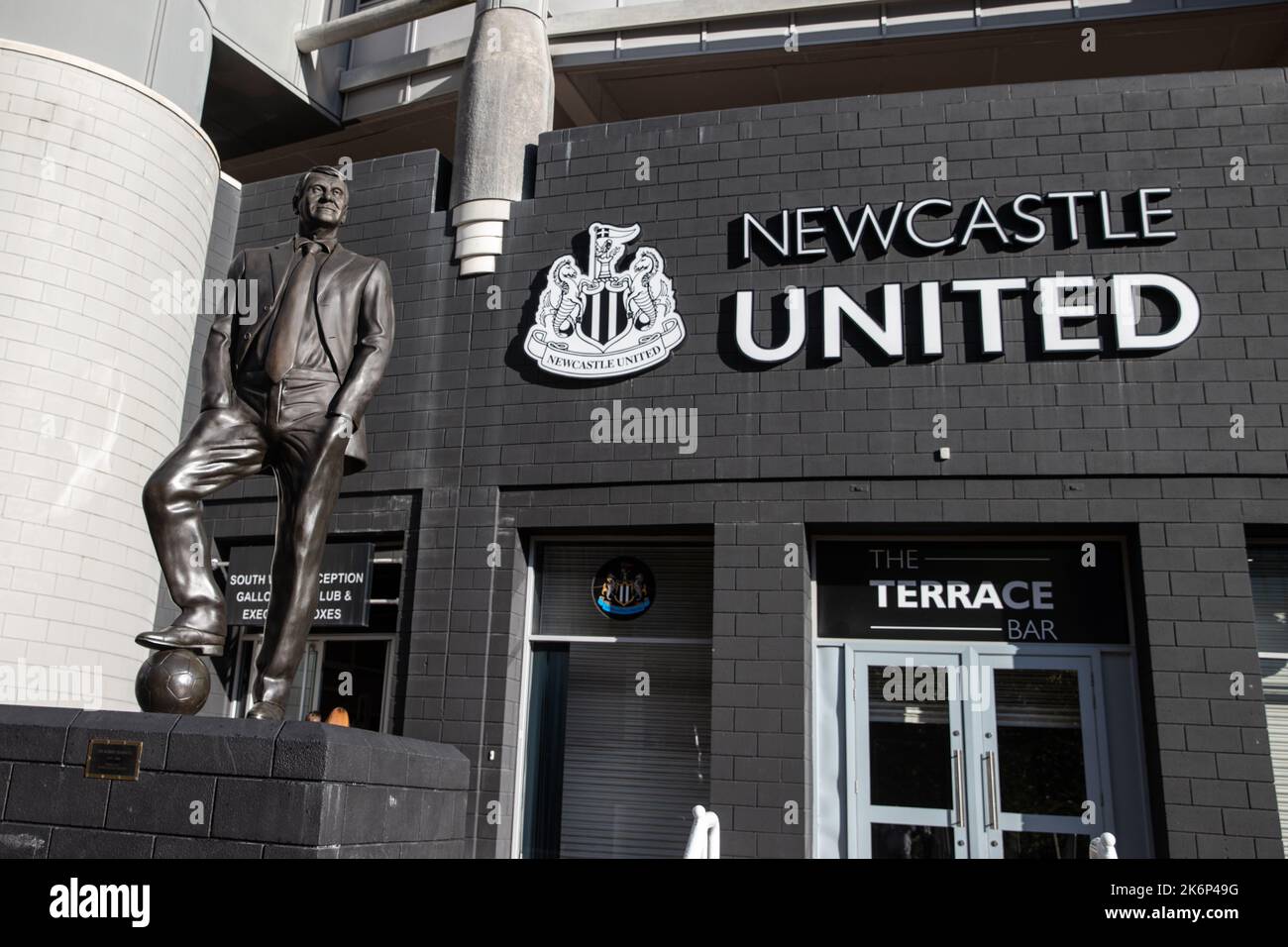 The statue of Sir Bobby Robson during the Rugby League World Cup 2021 ...