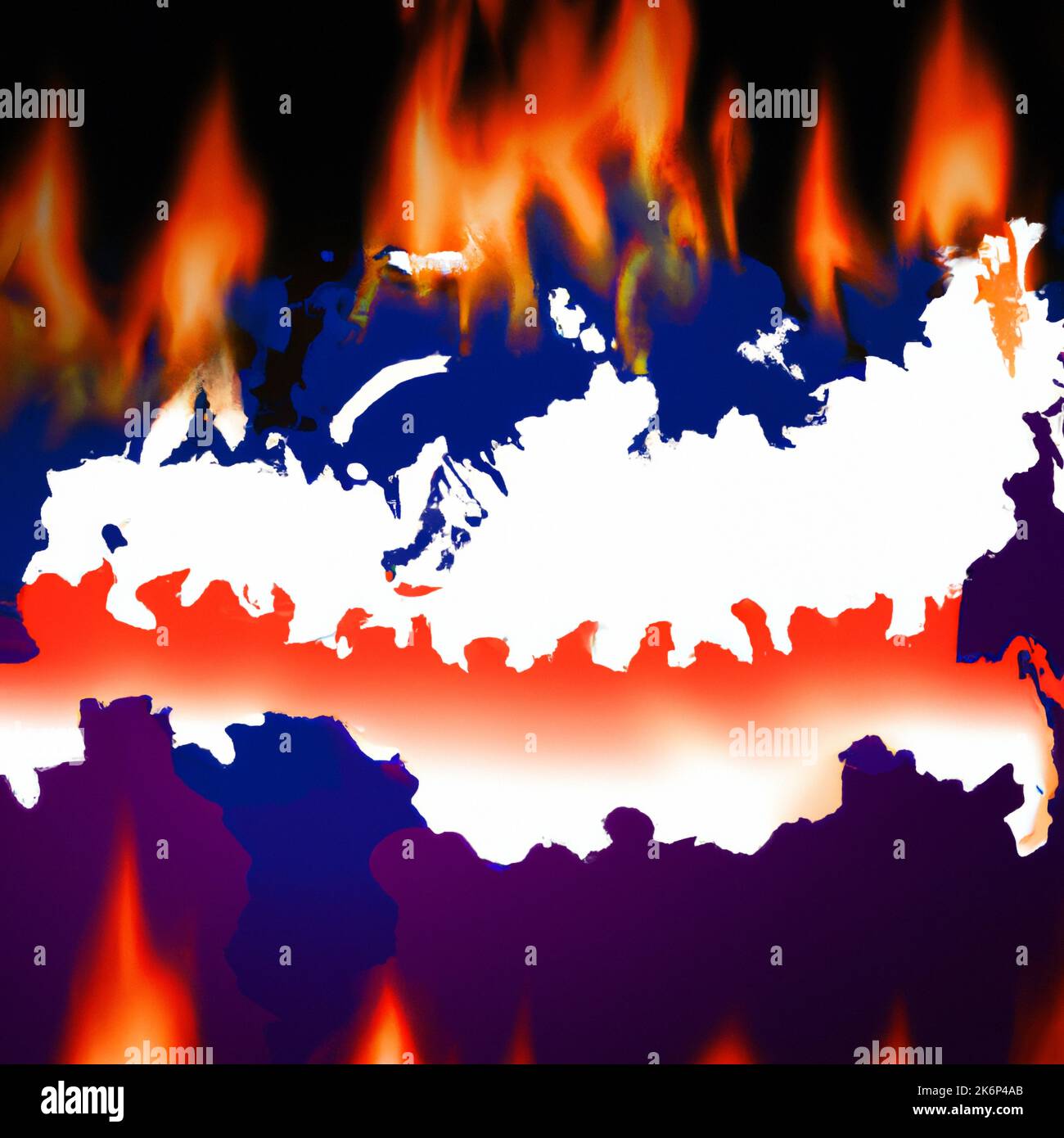 Burning russian flag hi-res stock photography and images - Alamy