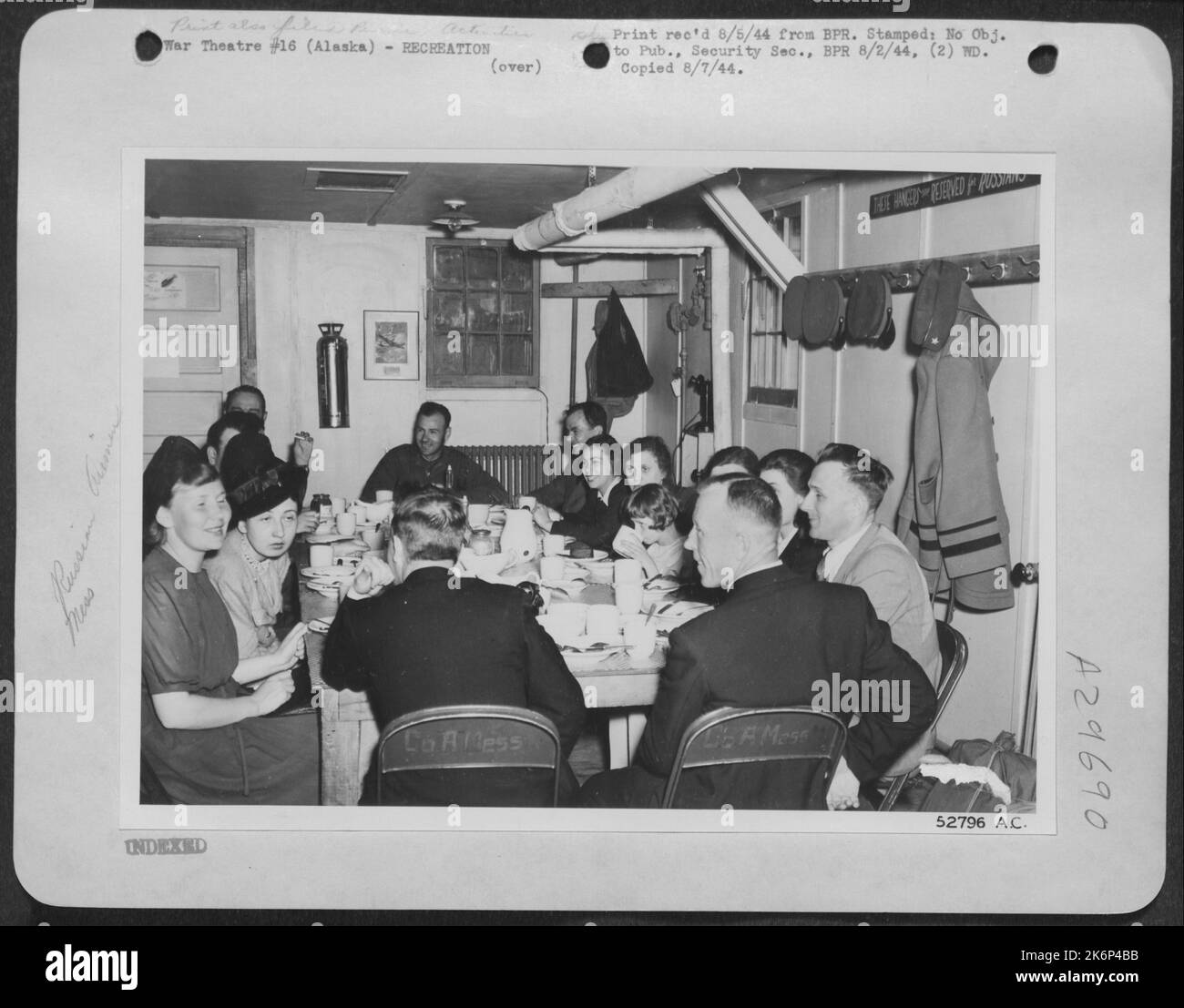Russians in the mess at the ATC's Wing base. The officer at the far end ...
