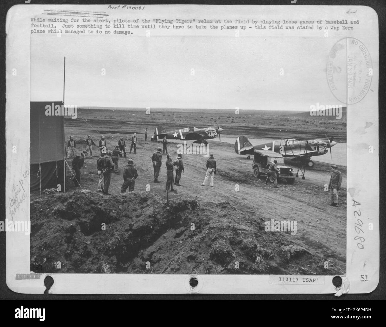 While waiting for the alert, pilots of the "Flying Tigers" relax at the ...