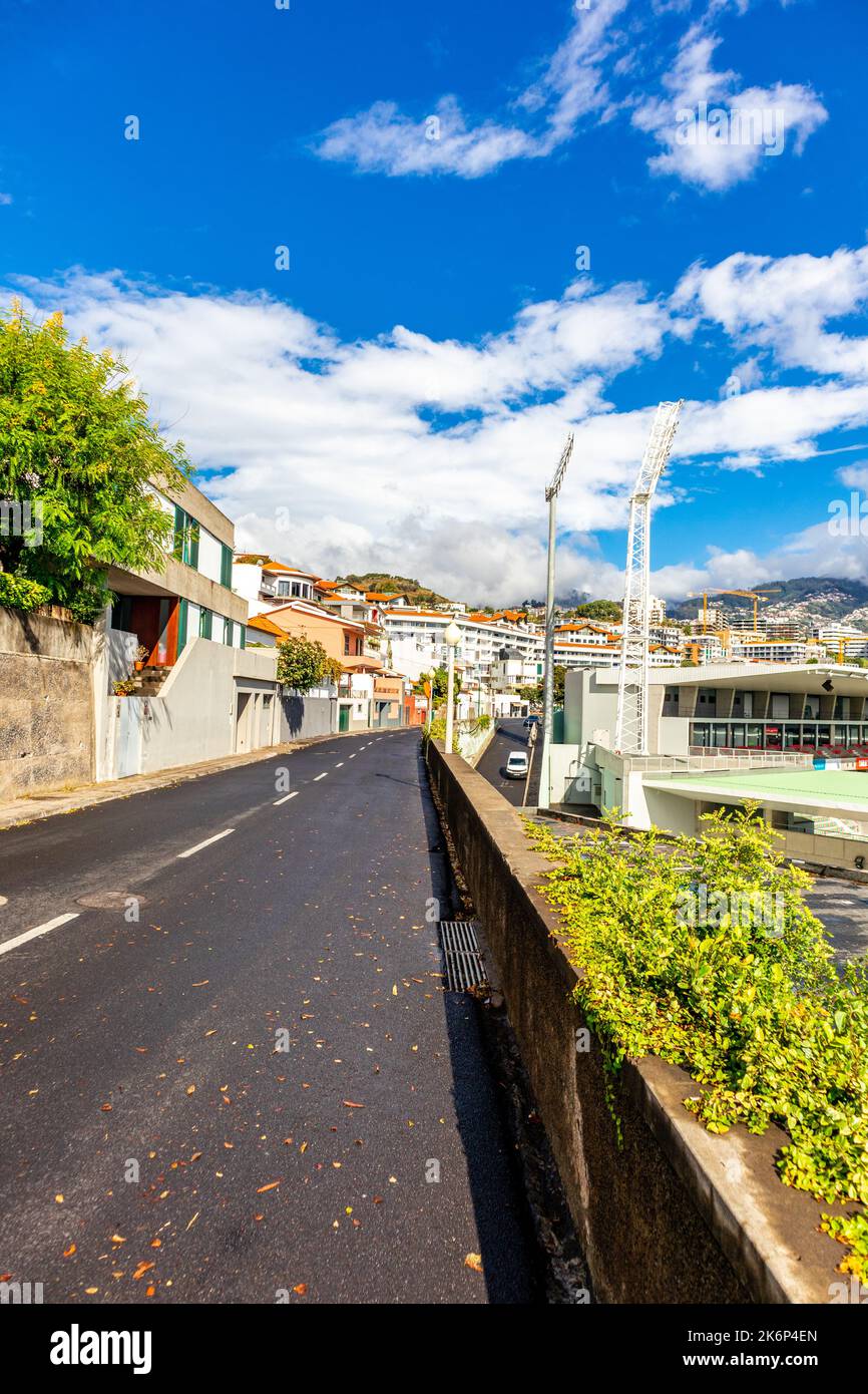On the way on the city levadas of Funchal with a fantastic view on the ...
