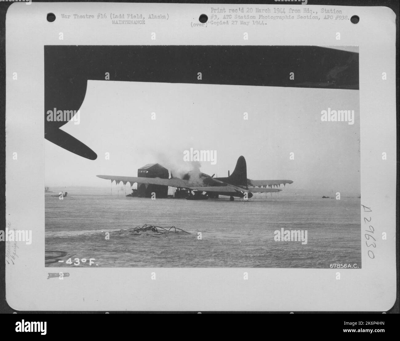 This maintenance tent for the Boeing B-17 "Flying Fortress" covers the ...