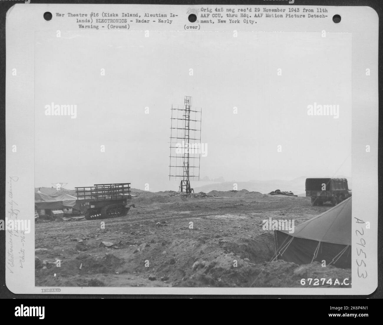 Radar installation, type 270D, located on Roberts Ridge between Conquer ...