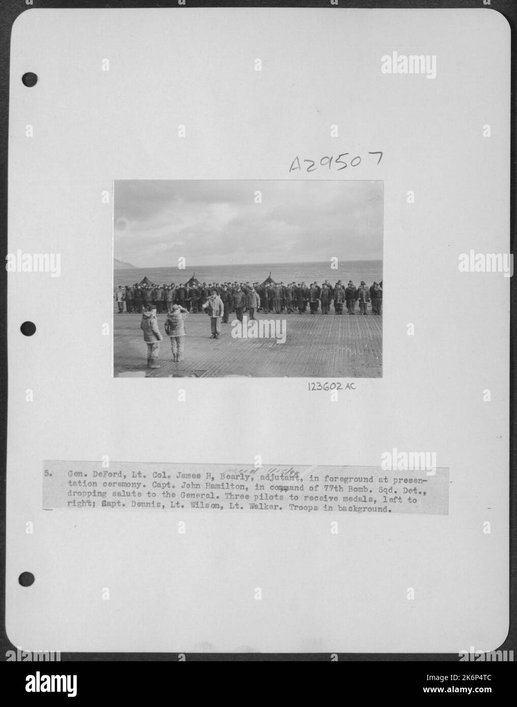 Gen. Deford, Lt. Colonel James H. Bearly, Adjutant, In Foreground At ...